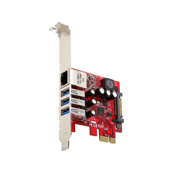 StarTech 3-Port PCI Express USB 3.0 Card + Gigabit Ethernet - Walmart.com