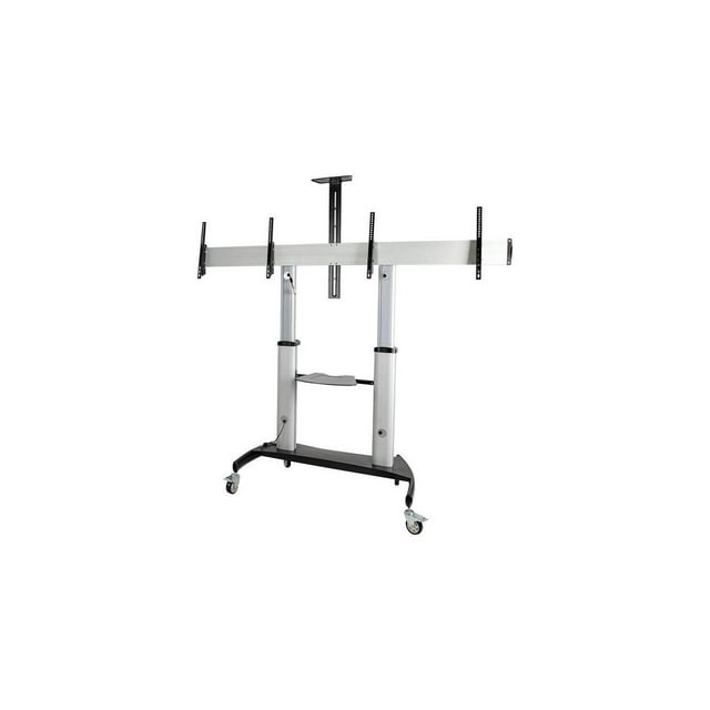 StarTech 37-60" 110lbs Each Dual TV Height Adjustable Wheeled Cart ...