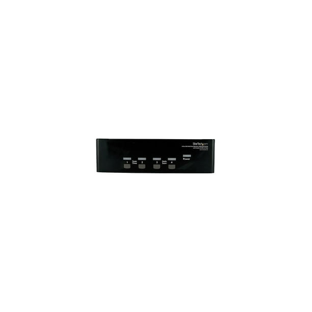 StarTech 4-Port DVI VGA Dual Monitor KVM Switch USB with Audio and USB 2.0 Hub - Walmart ...