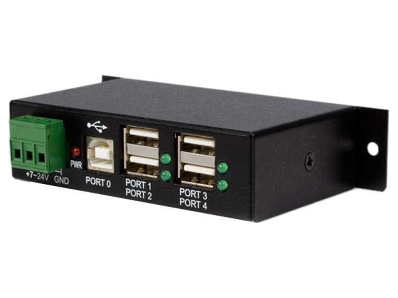 MOUNTABLE 4PORT BLACK METAL USB HUB - Walmart.com