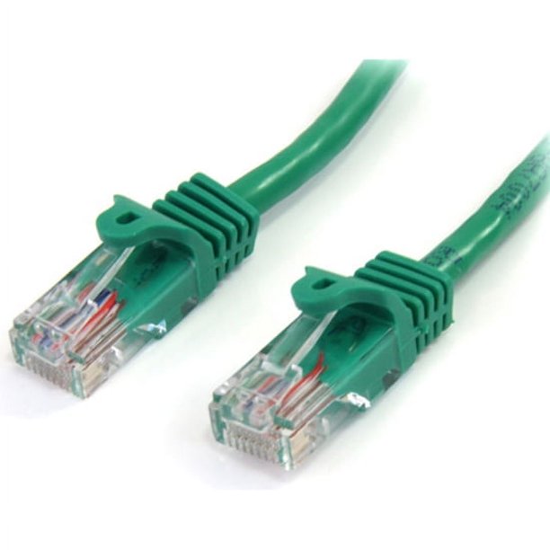 StarTech 45PATCH15GN 15 ft Green Snagless Cat5e UTP Patch Cable ...