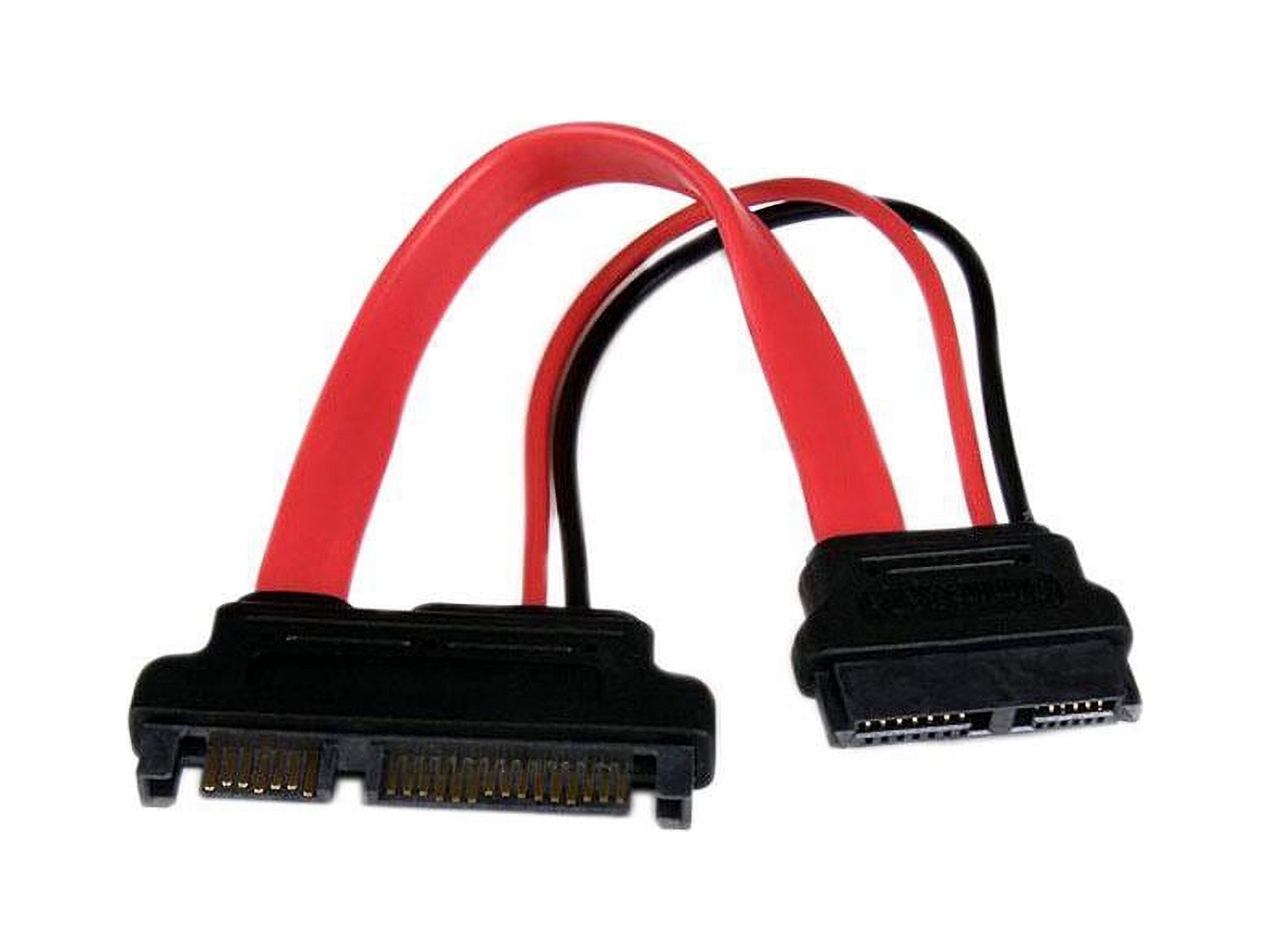 StarTech 6-Inch Slimline SATA to SATA Female/Male Adapter with Power ...