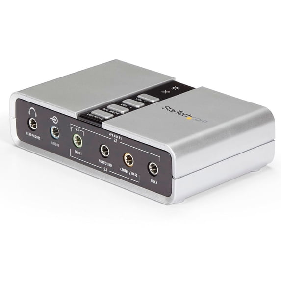 StarTech.com 7.1 USB Audio Adapter External Sound Card with Stereo for ...