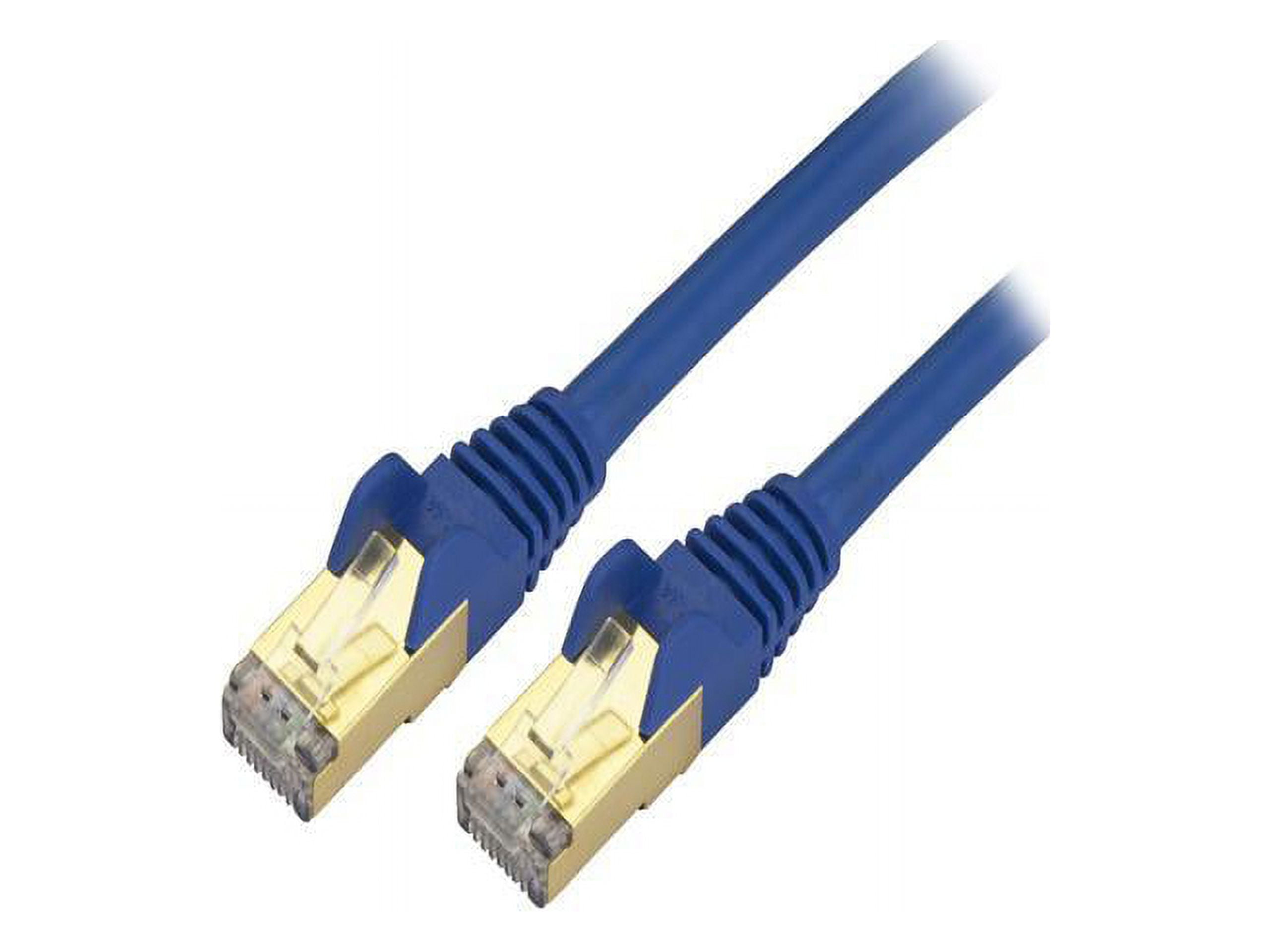 StarTech C6ASPAT35BL Cat6a Ethernet Cable - 35 ft - Blue - Patch Cable ...