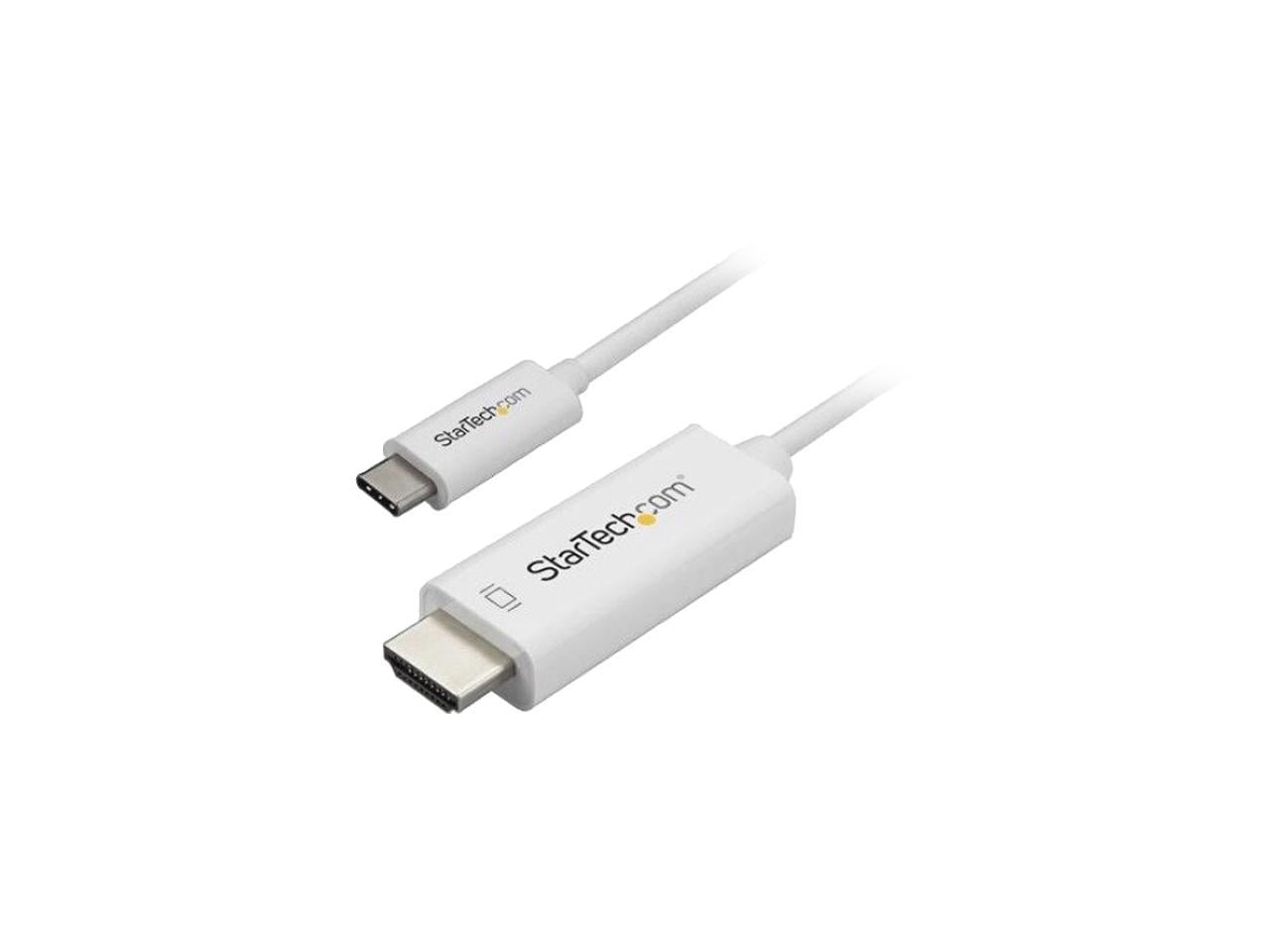 StarTech CDP2HD1MWNL USB C to HDMI Cable - 1m / 3ft - White - 4K at ...