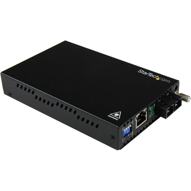 StarTech ET91000SC2 1000 Mbps Gigabit Ethernet Multi Mode Fiber Media Converter with SC 550m ...
