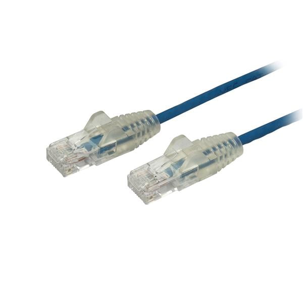 StarTech N6PAT10BLS Cat6 Ethernet Cable - 10 ft - Blue - Slim ...