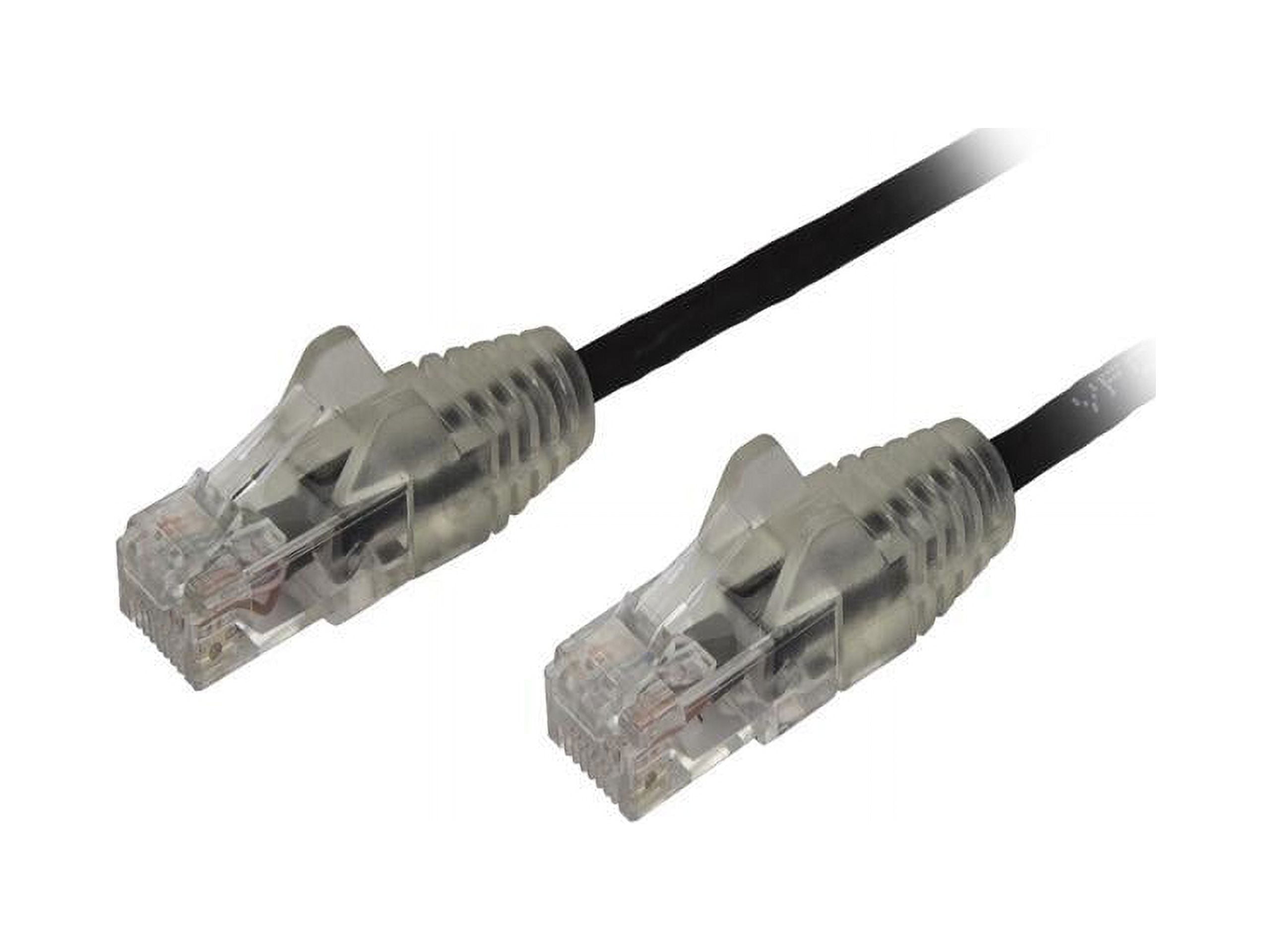 StarTech N6PAT6BKS Cat6 Ethernet Cable - 6 ft - Black - Slim - Snagless ...