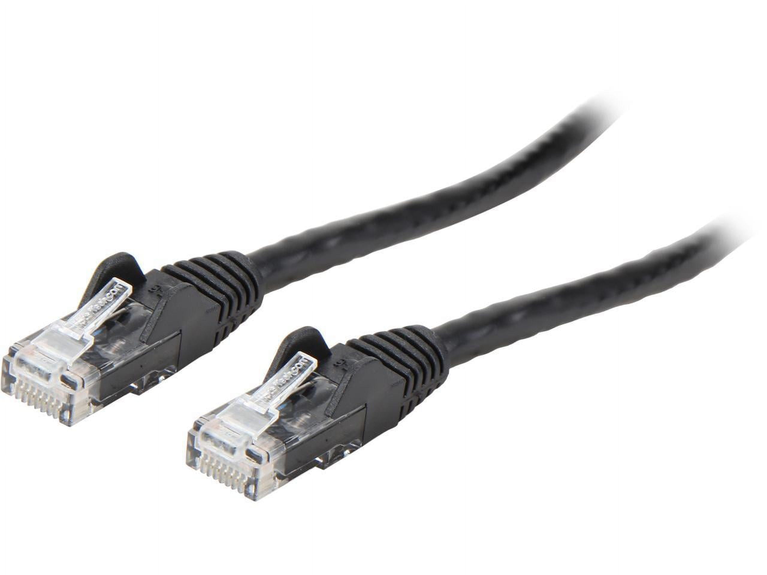 StarTech N6PATCH20BK Cat6 Patch Cable – 20 ft – Black Ethernet Cable ...