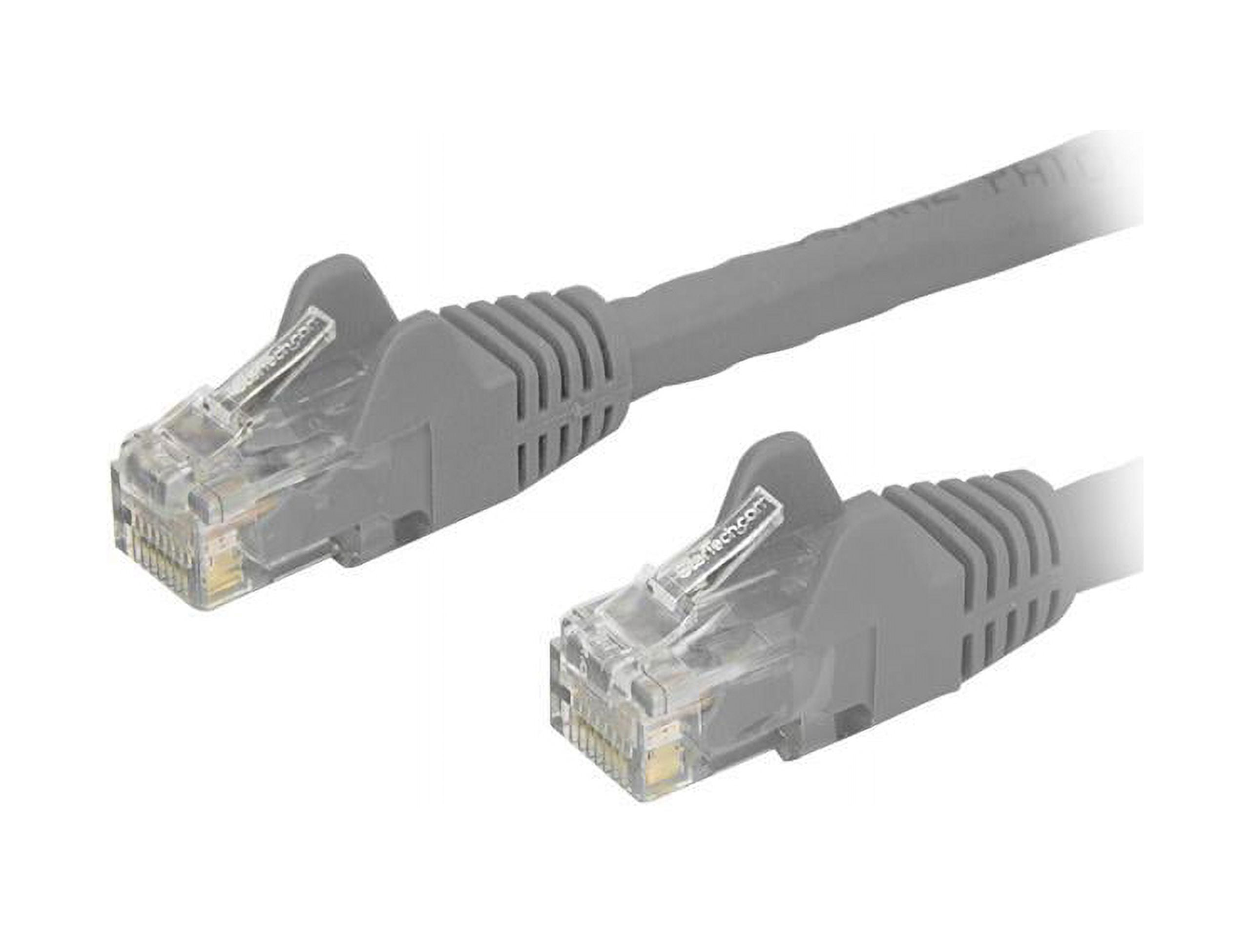 StarTech N6PATCH4GR Cat6 Patch Cable – 4 ft – Gray Ethernet Cable ...