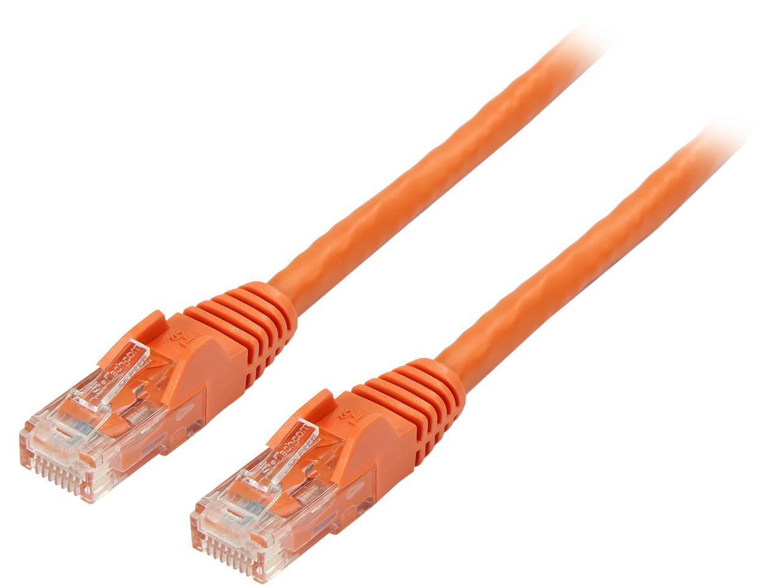 StarTech N6PATCH6INOR Cat6 Patch Cable – 6 in – Orange Ethernet Cable ...