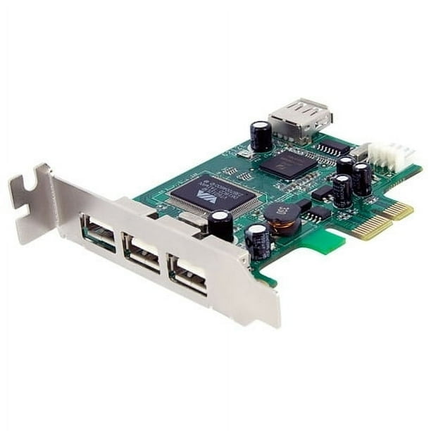 StarTech PEXUSB4DP 4 Port PCI Express Low Profile High Speed USB Card - PCIe USB 2.0 Card - PCI ...