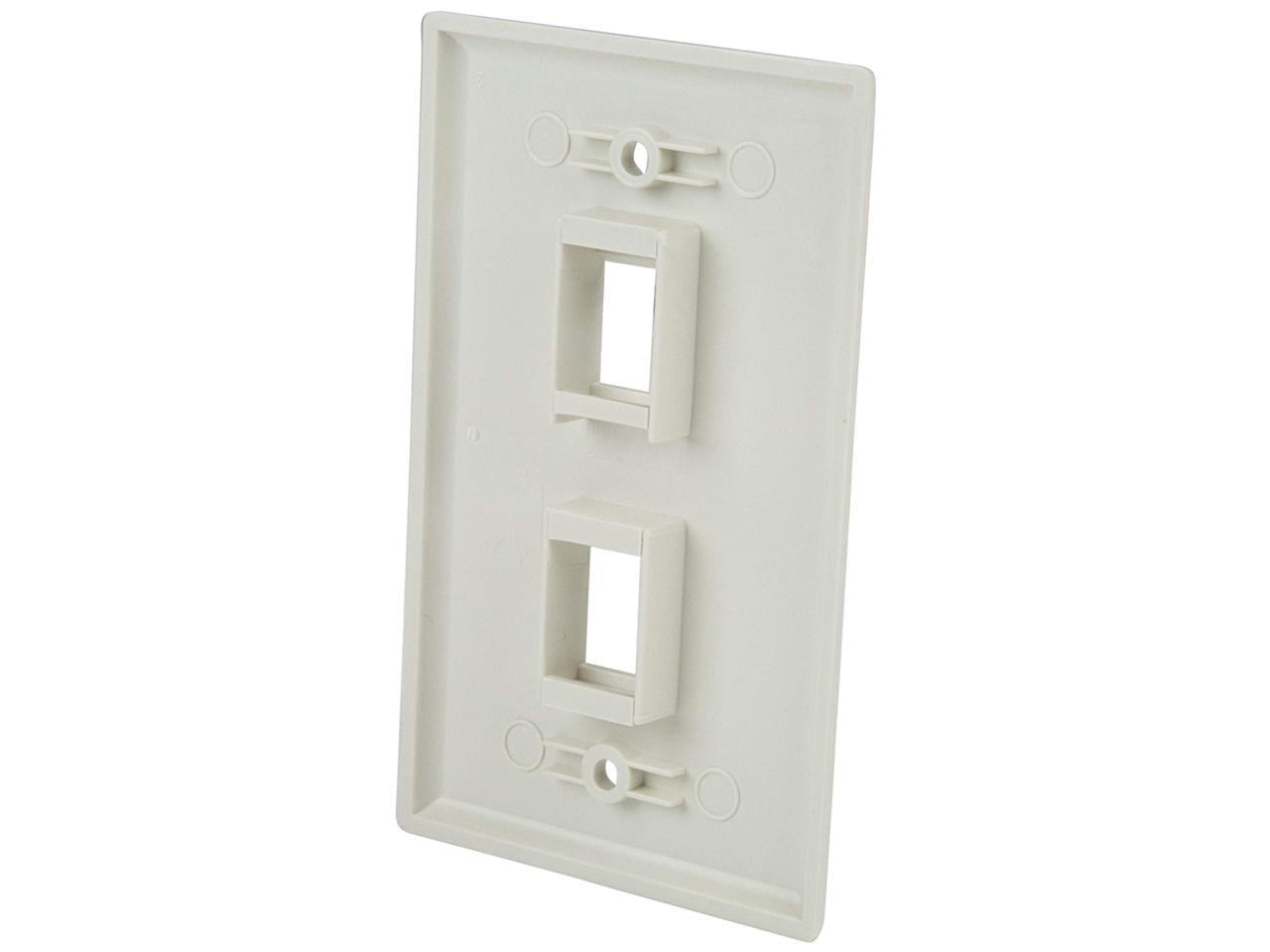 StarTech PLATE2WH StarTech.com Dual Outlet RJ45 Universal Wall Plate ...