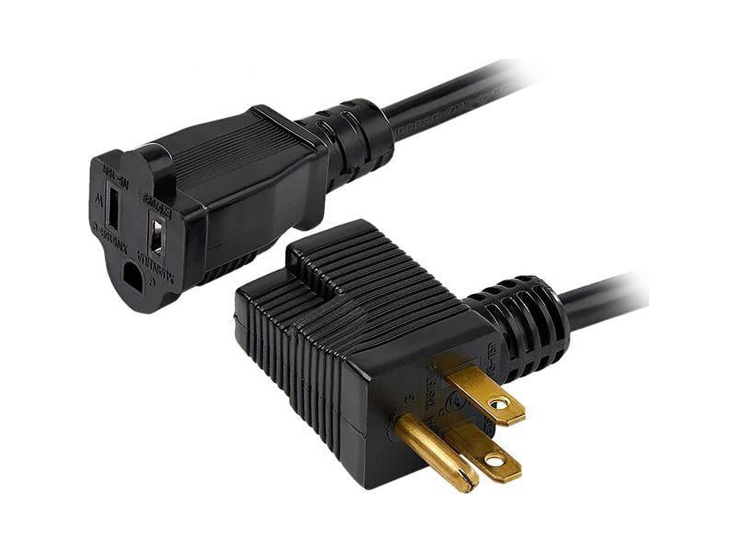 StarTech Piggyback Power Extension Cord - Nema 5-15P to 2x Nema 5-15R, 16 AWG, 125V/15A - UL ...