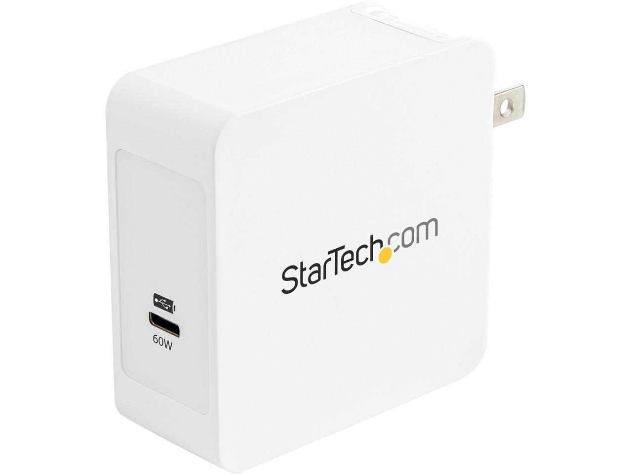 StarTech USB C 60W Portable Travel Wall Charger WCH1C - Walmart.com