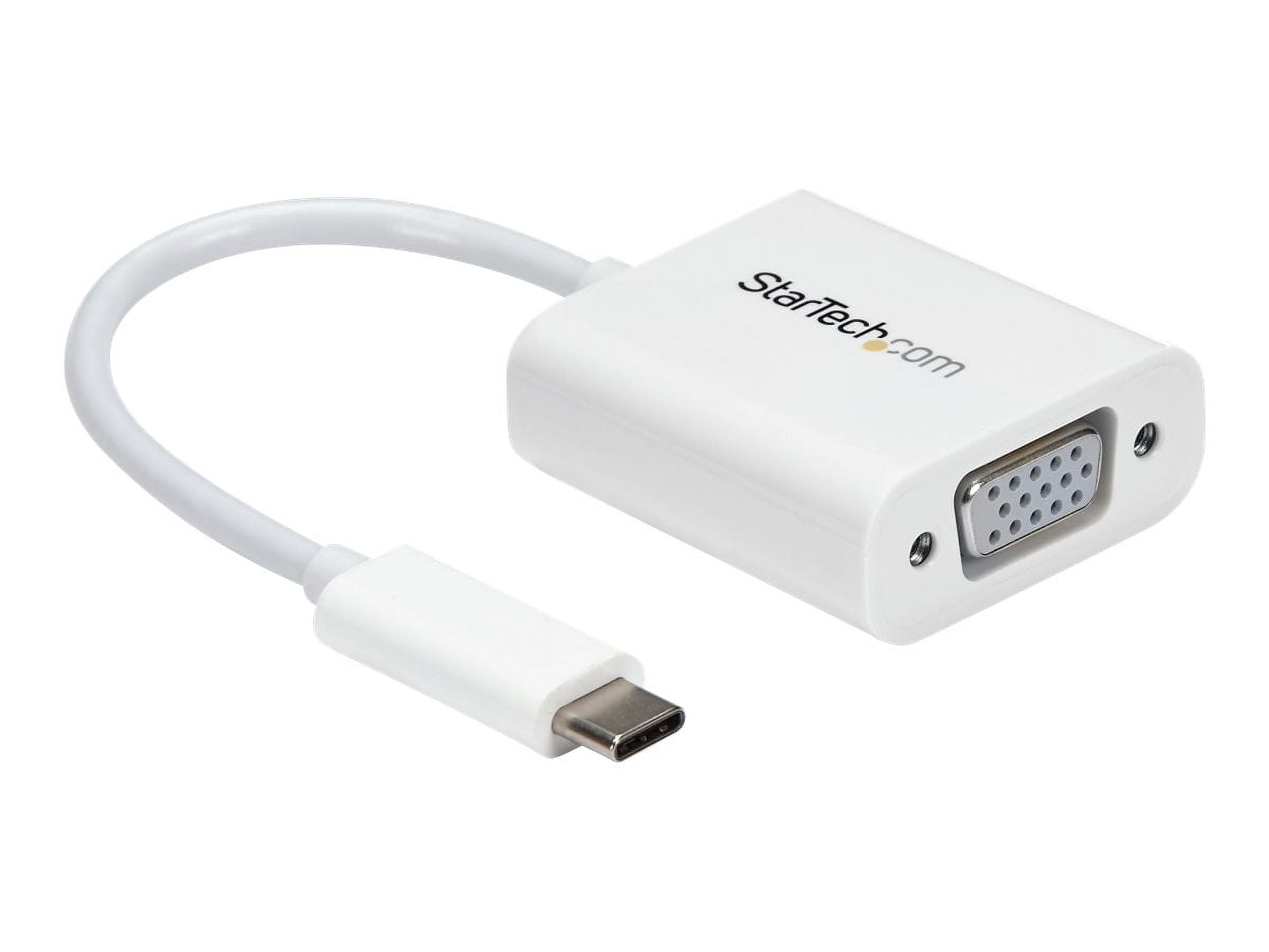 StarTech USB-C to VGA Adapter - White - Walmart.com