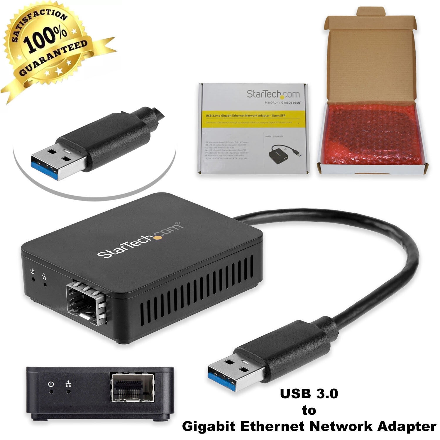 StarTech USB to Fiber Optic Converter - Compact SFP 3.0 Adapter Gigabit ...