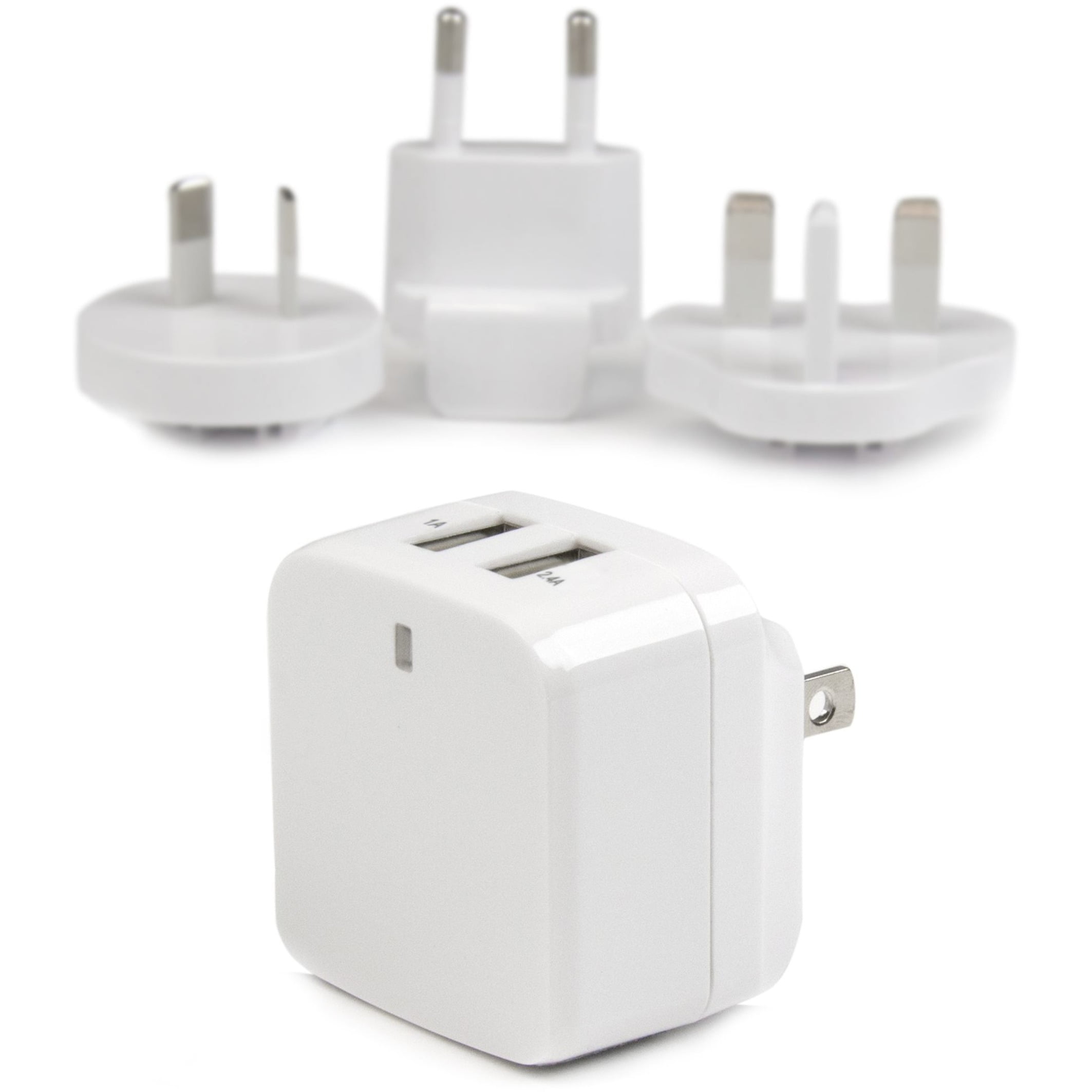 StarTech Dual Port USB Wall Charger, International Travel - White ...