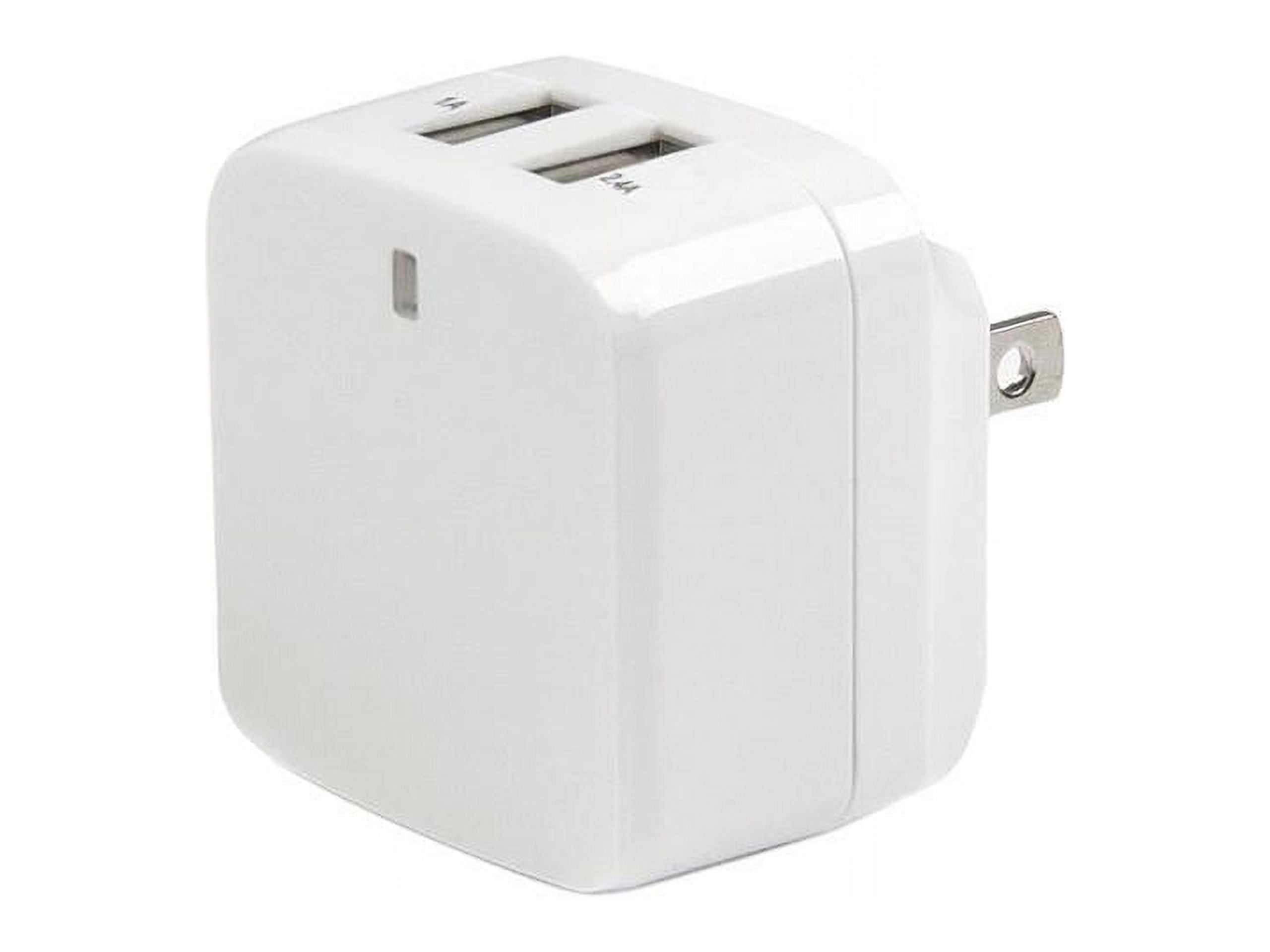StarTech USB2PACWH Travel USB Wall Charger - 2 Port - White - Universal ...