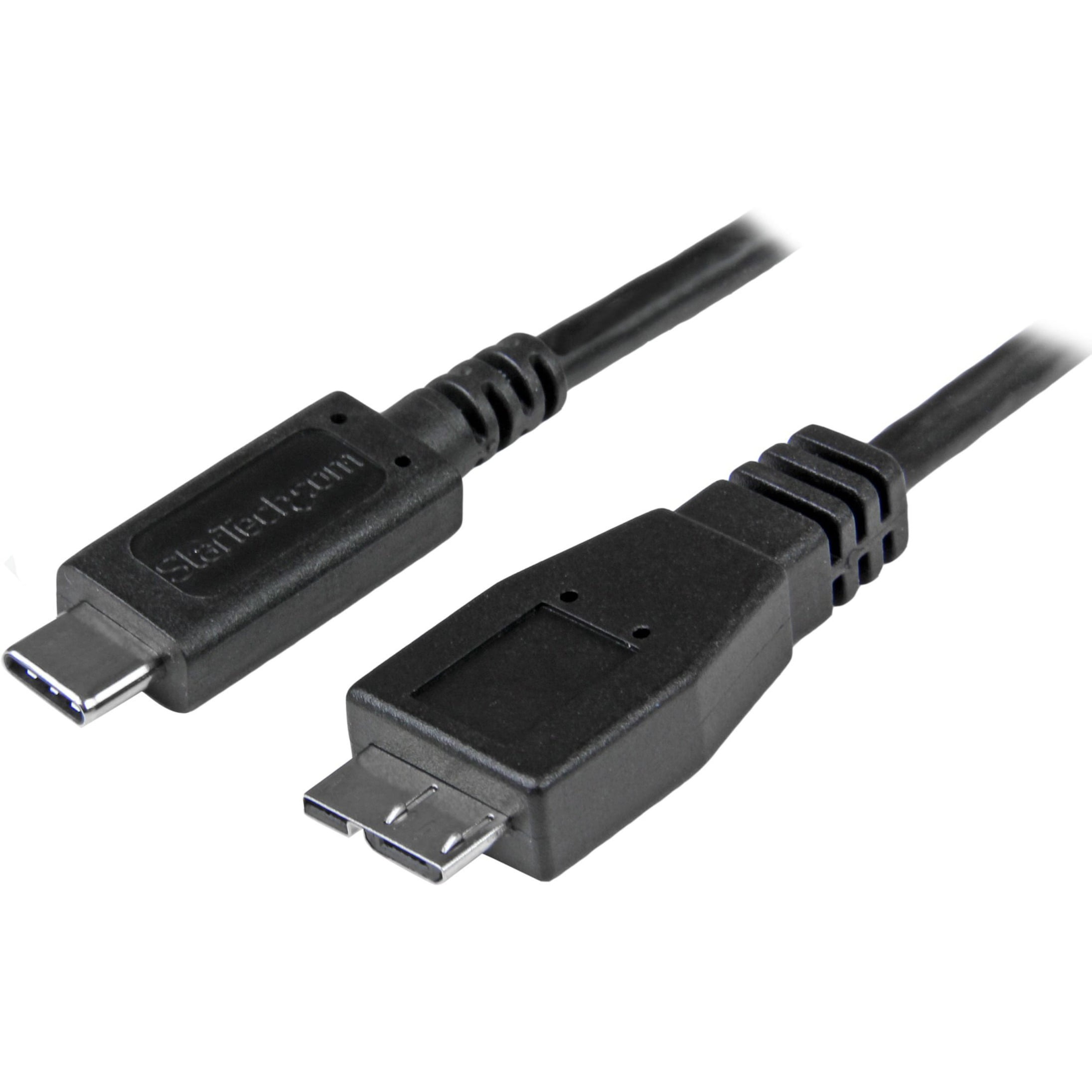 StarTech USB31CUB1M USB C to Micro USB Cable - 3 ft. / 1m - USB 3.1 ...