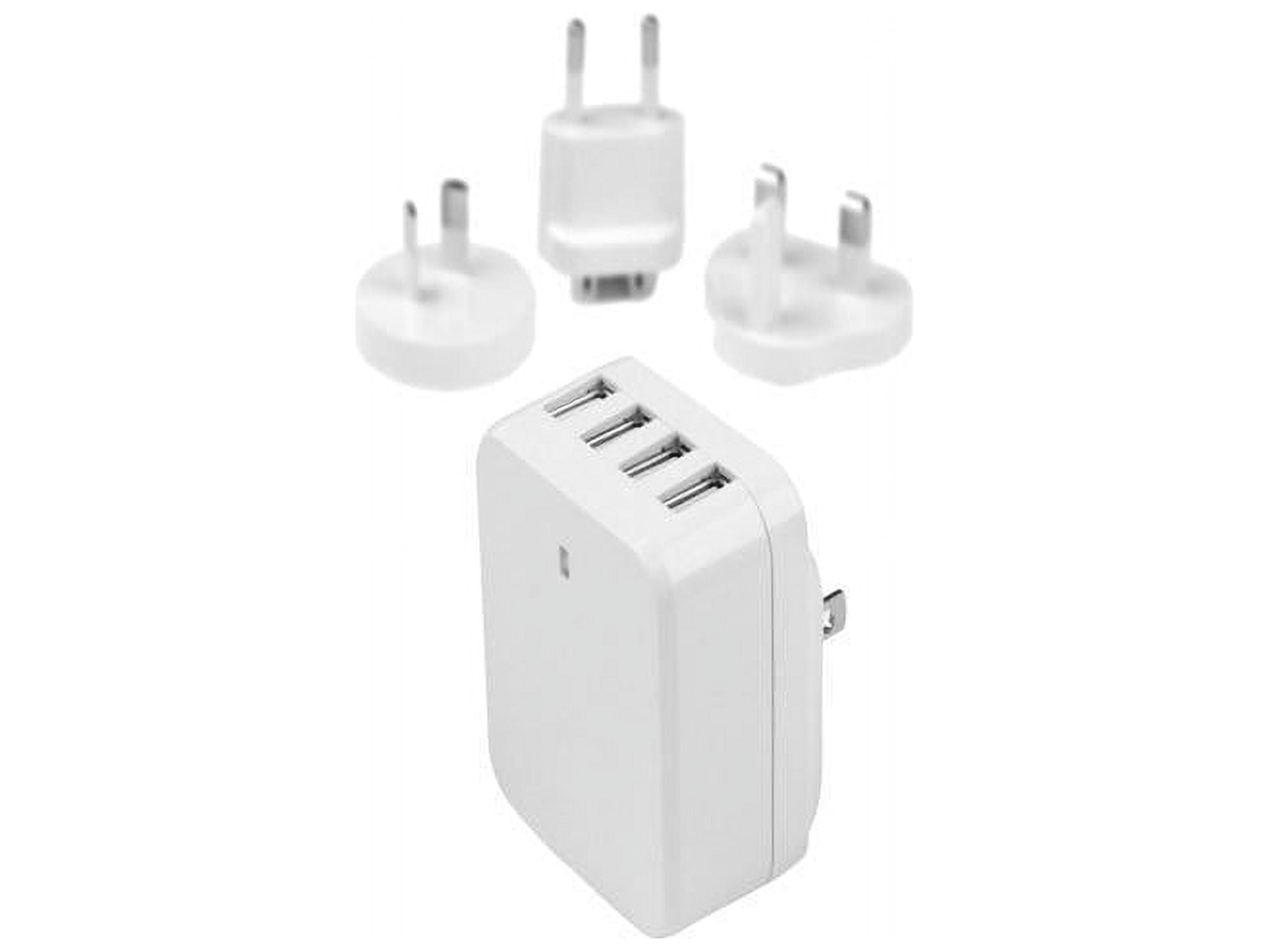 StarTech USB4PACWH Travel USB Wall Charger - 4-Port - White - Universal ...