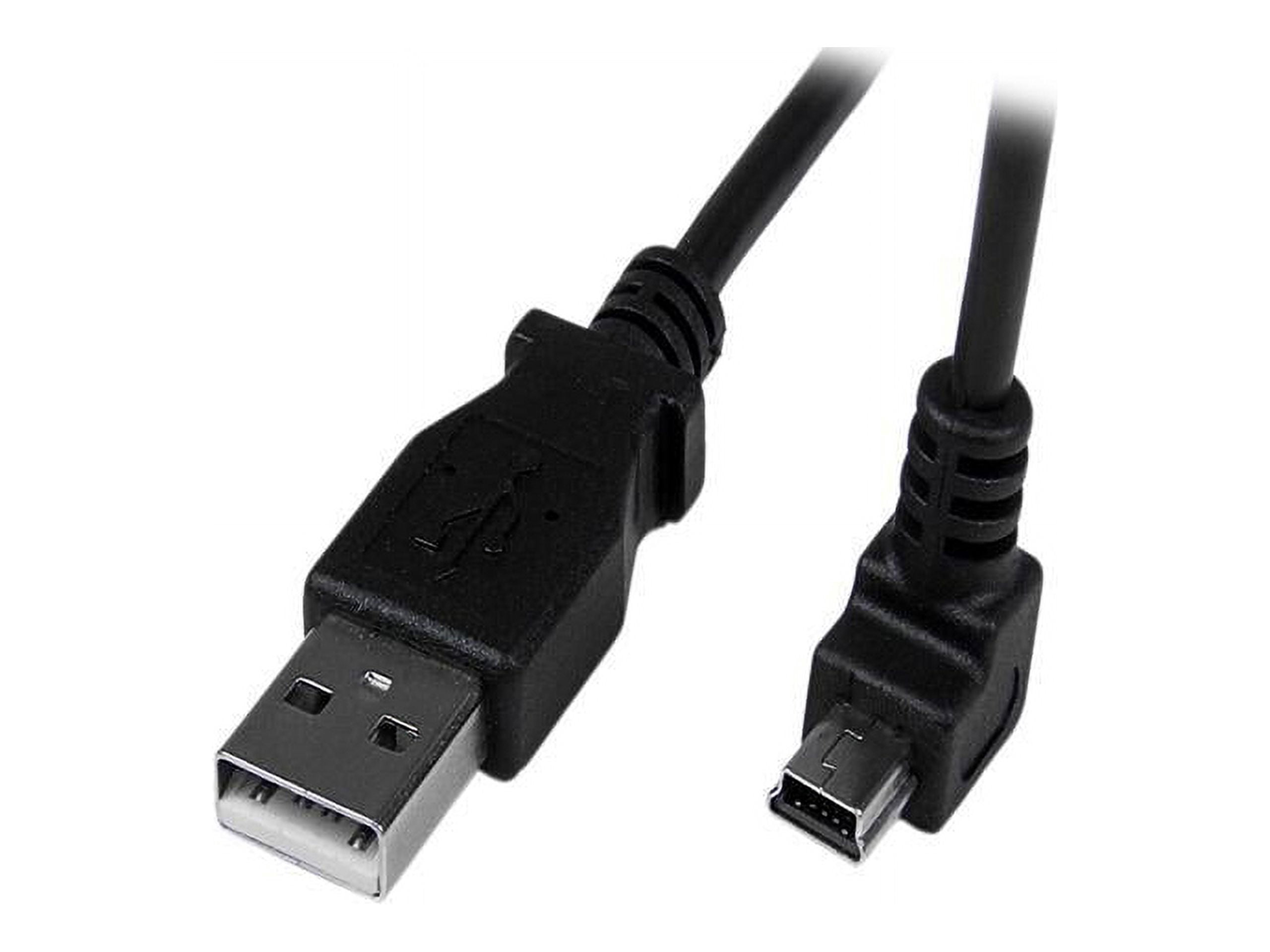 StarTech USBAMB2MD 2m Mini USB A to Down Angle Mini B Cable - Black ...