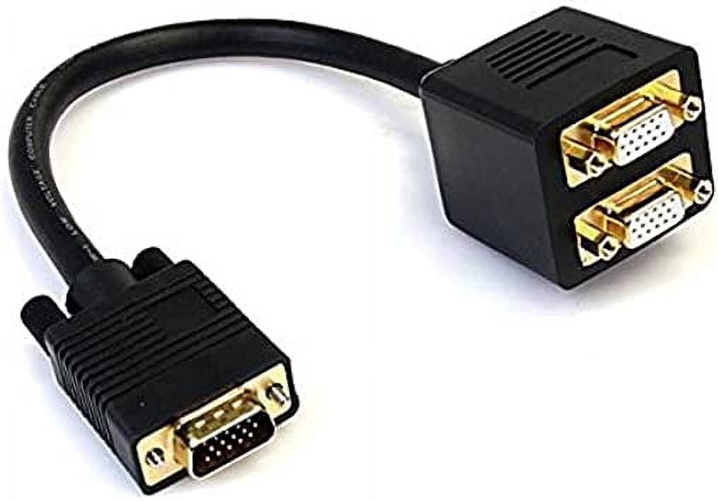StarTech.com 1 ft. VGA to VGA Splitter Cable - M/F Dual Monitor Video Cable Splitter (VGASPL1VV ...