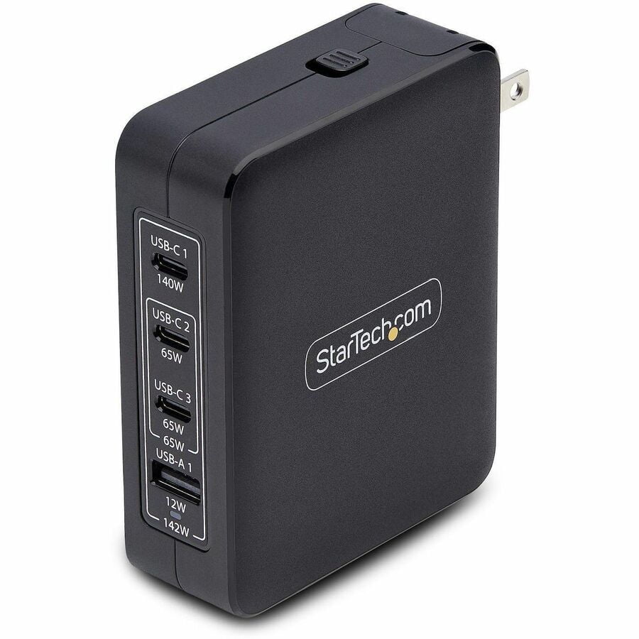 StarTech.com 140W USB-C Wall Charger, 3x USB-C/1x USB-A, PD 3.1 ...