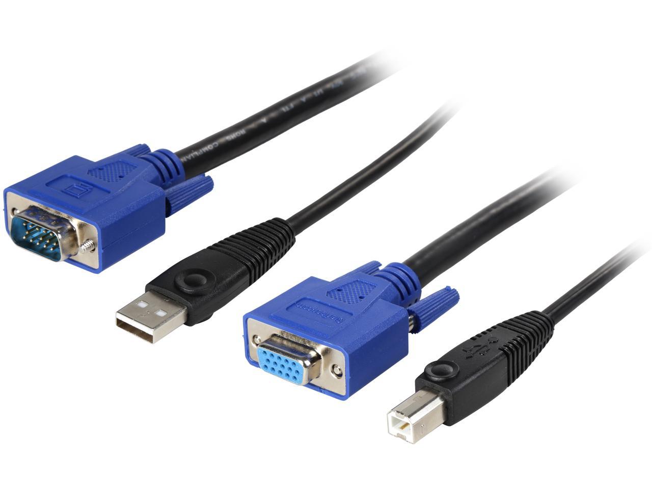 StarTech.com 15 ft. USB+VGA 2-in-1 KVM Switch Cable SVUSB2N1_15 ...