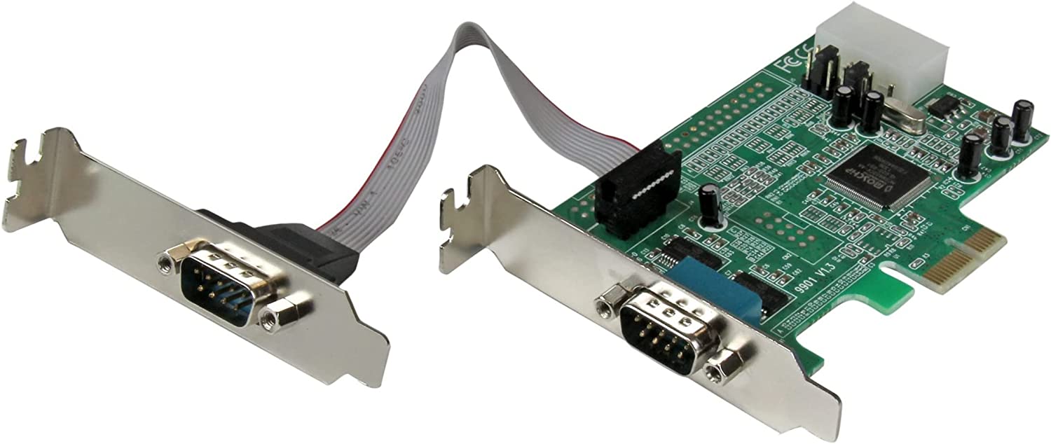 StarTech.com 2 Port Low Profile Native RS232 PCI Express Serial Card ...