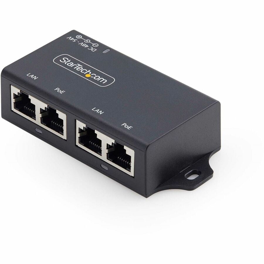 StarTech.com 2-Port PoE+ Injector, 10/100/1000Mbps, PoE/PoE+ (802.3af ...
