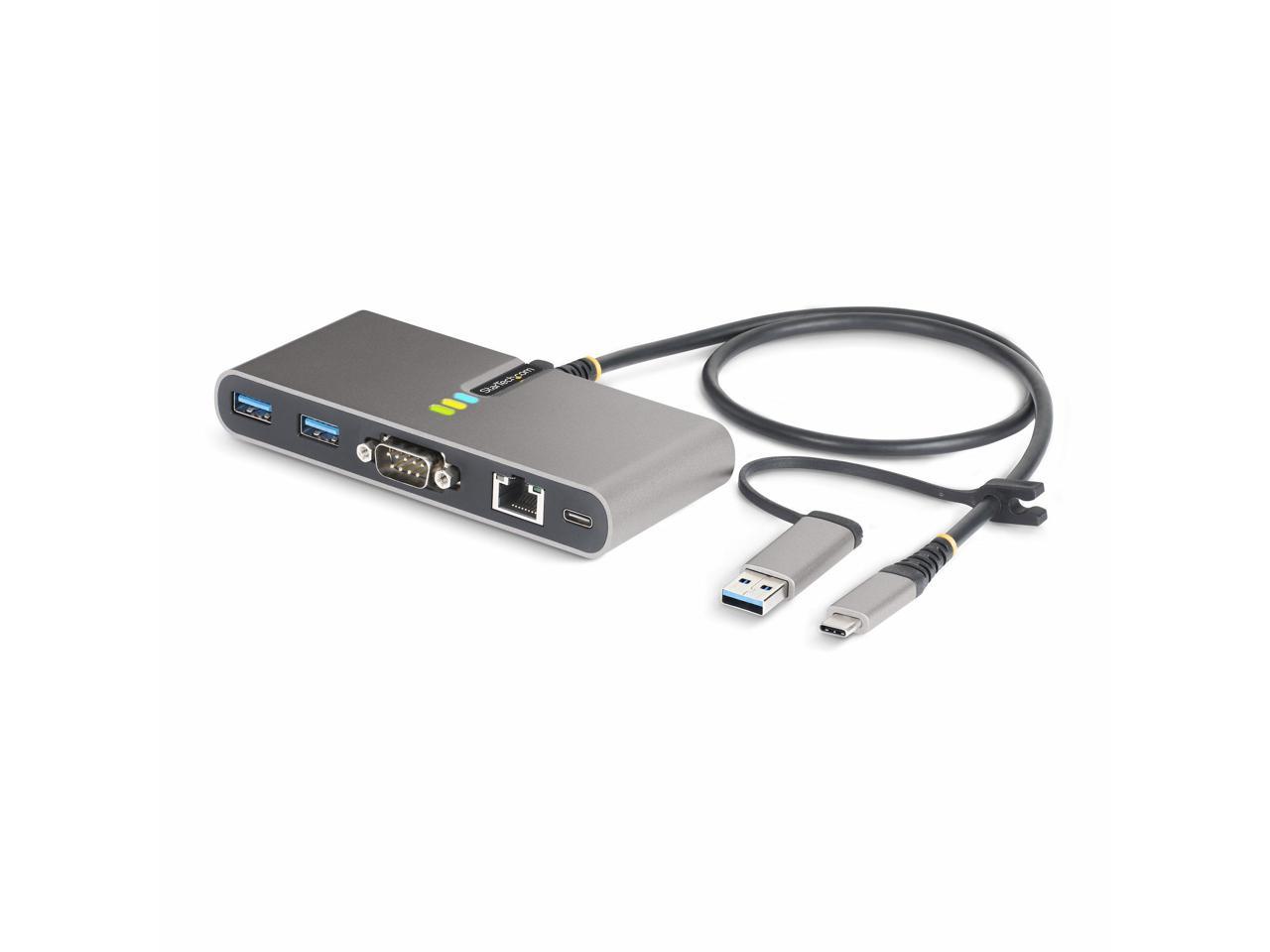 StarTech.com 2-Port USB-C Hub with Gb Ethernet and RS232 FTDI Serial ...