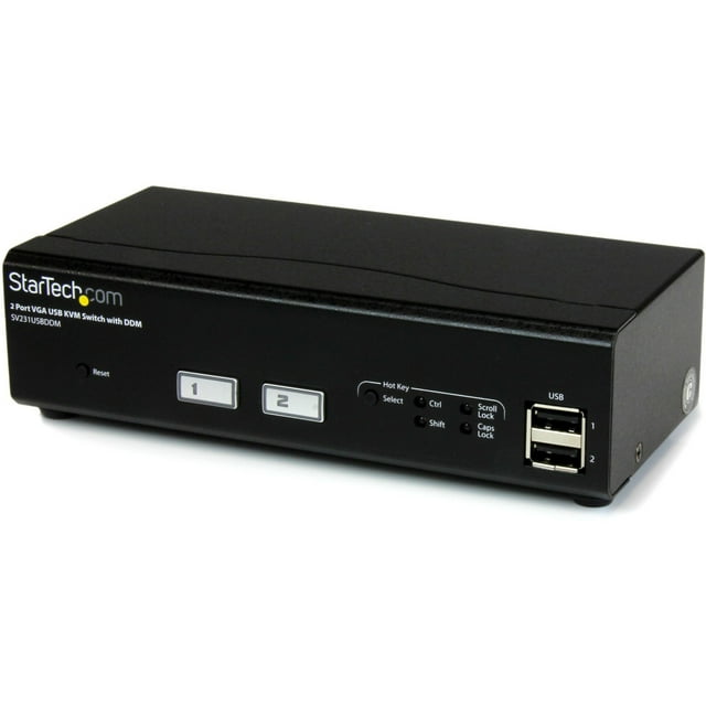 StarTech.com 2 Port USB VGA KVM Switch with DDM Fast Switching ...
