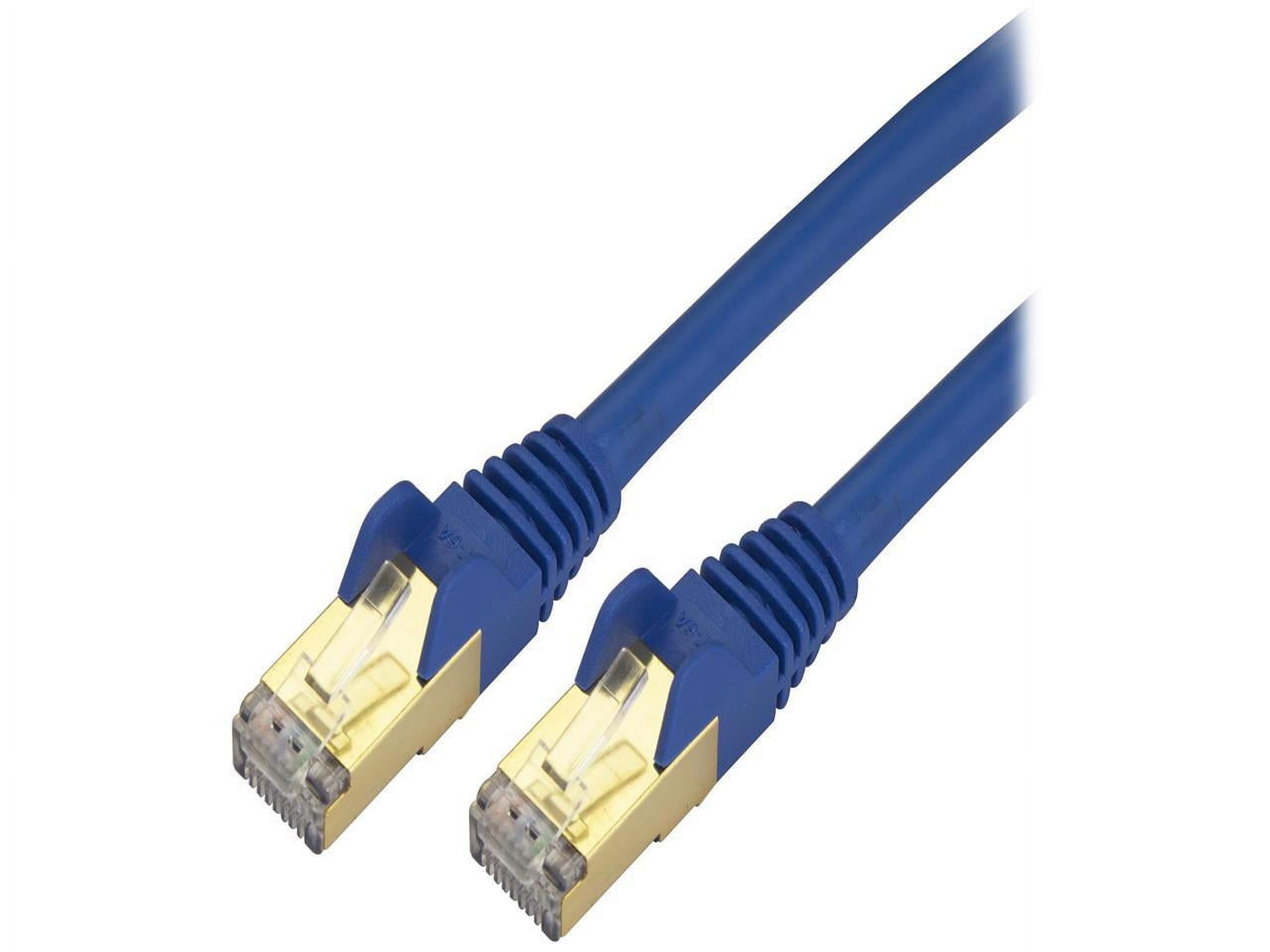 StarTech.com 25 ft Cat6a Patch Cable - Shielded (STP) - Blue - 10Gb ...