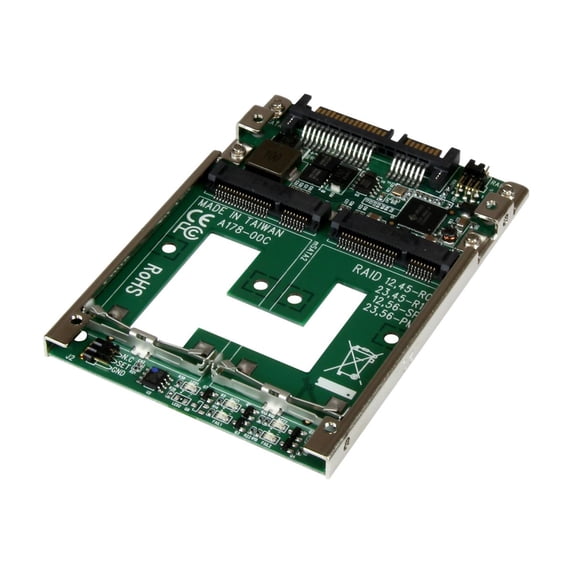 StarTech.com Dual mSATA SSD to 2.5" SATA RAID Adapter Converter ...