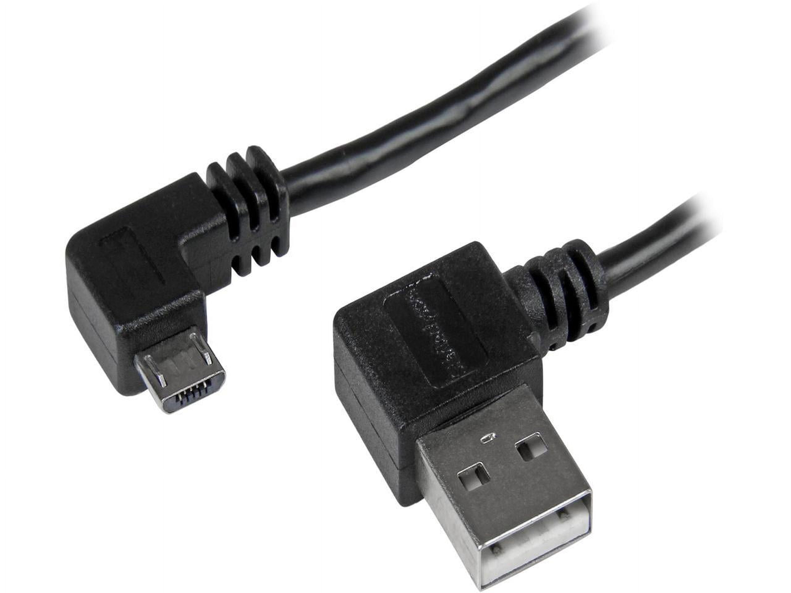 StarTech.com 2m 6 ft Micro-USB Cable with Right-Angled Connectors - M/M ...
