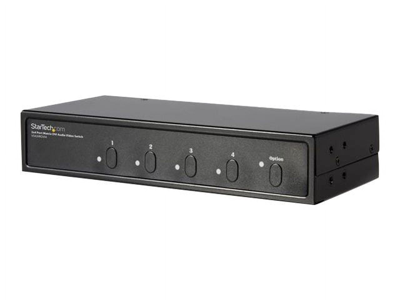 StarTech.com 2x4 Port Matrix DVI Audio Video Switch - Video/audio ...