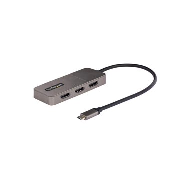 StarTech Laptop Dual Monitor Splitter Cable, USB-C to Triple DisplayPort MST Hub MST14CD123DP ...