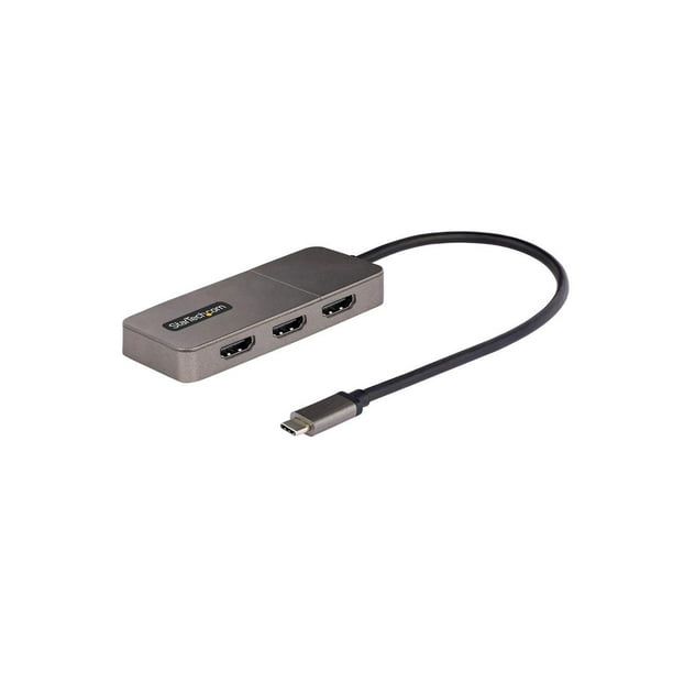 StarTech.com 3-Port USB-C MST Hub - USB Type-C to 3x HDMI Multi-Monitor Adapter for Laptop ...