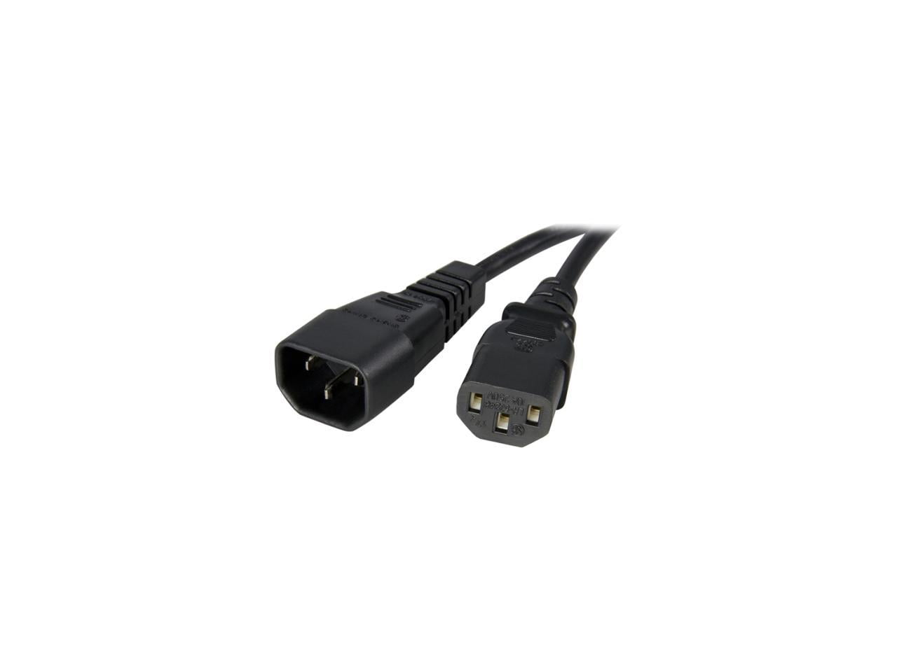 StarTech.com 3 ft 14AWG Computer Power Cord Extension - C14 to C13 ... StarTech.com 3 ft 14AWG Computer Power Cord Extension - C14 to C13 ...