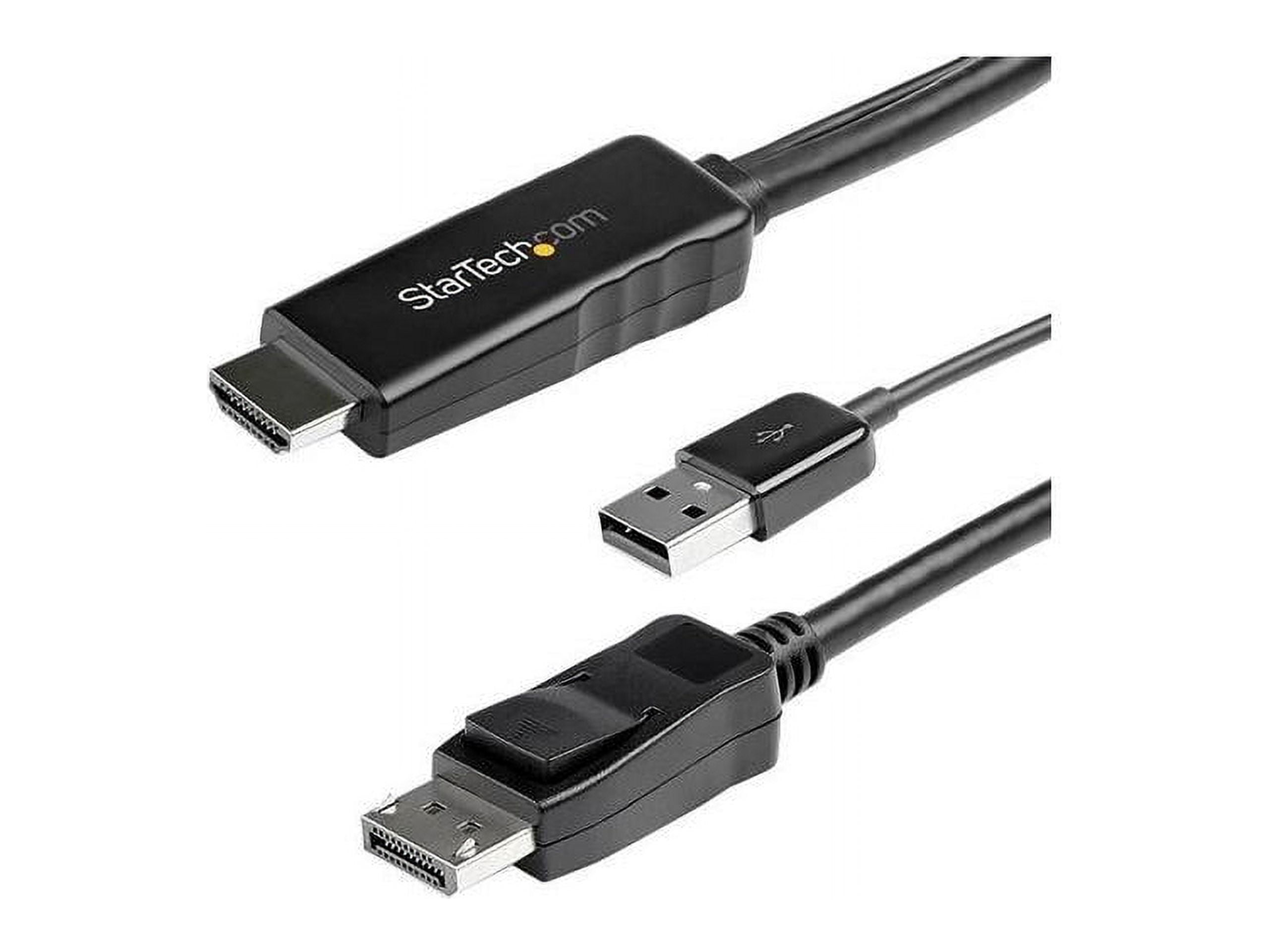 StarTech.com 3 m 9.8 ft. HDMI to DisplayPort Cable 4K 30Hz USB-powered ...