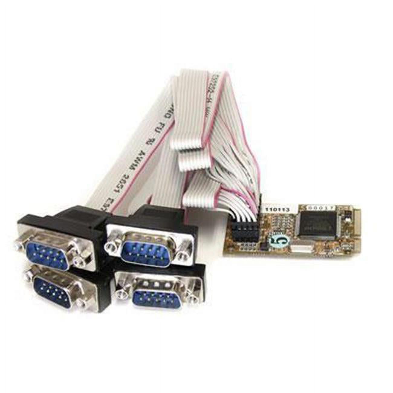 StarTech.com 4 Port RS232 Mini PCI Express Serial Card w/ 16650 ...