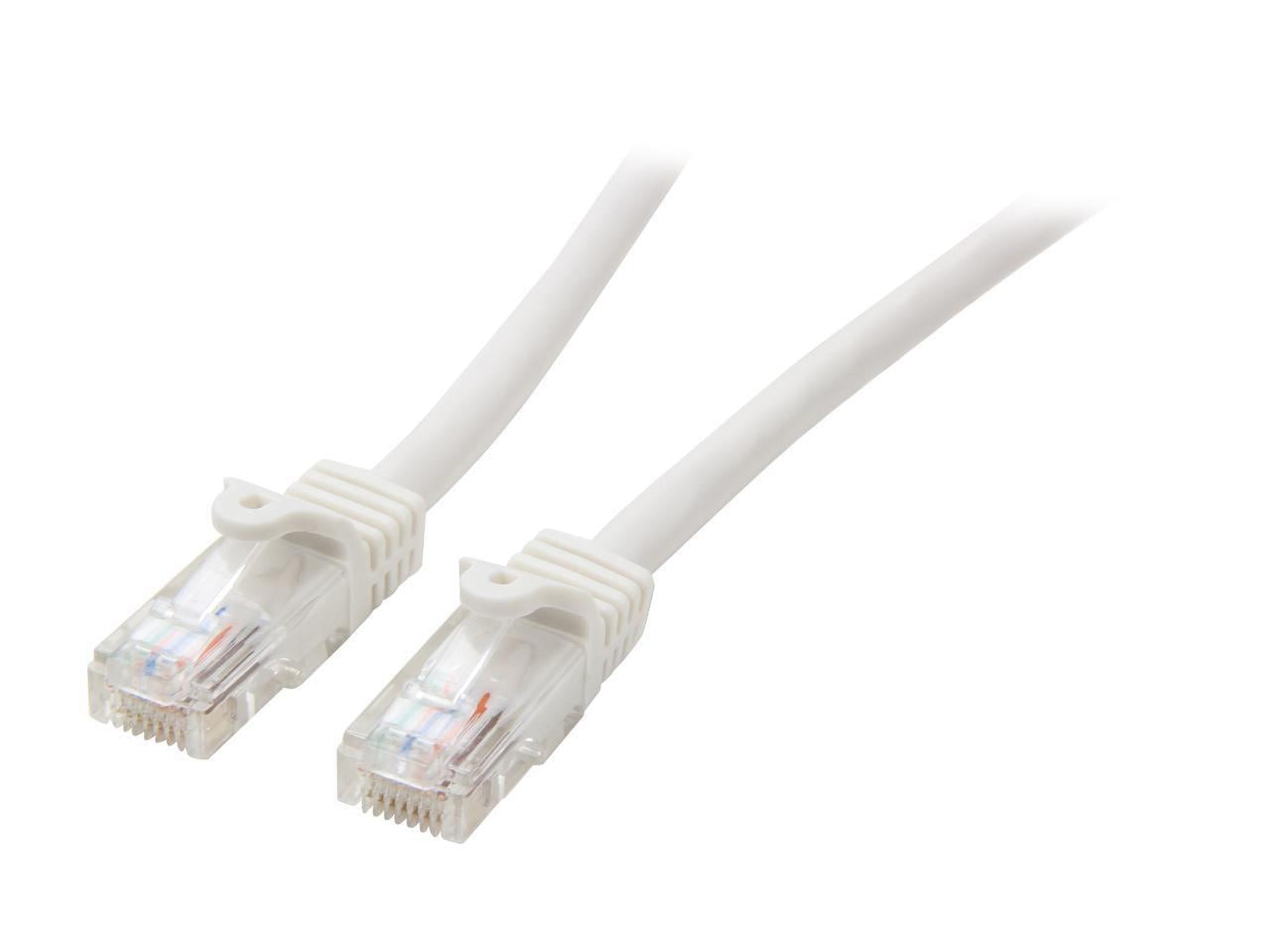 StarTech.com 45PATCH5WH 5 ft. Cat 5E White Snagless UTP Patch Cable ...
