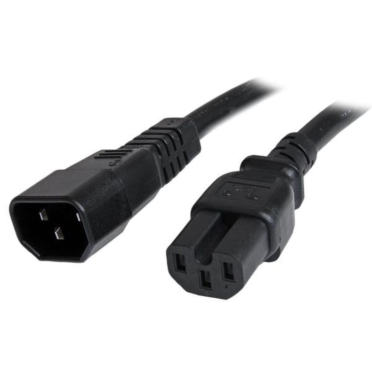 StarTech.com 6 ft 14 AWG Computer Power Cord - IEC C14 to IEC C15 ...