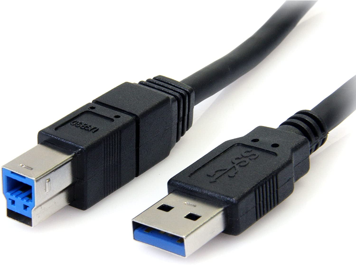 StarTech.com 6 ft / 2m Black SuperSpeed USB 3.0 Cable A to B - USB 3 A ...
