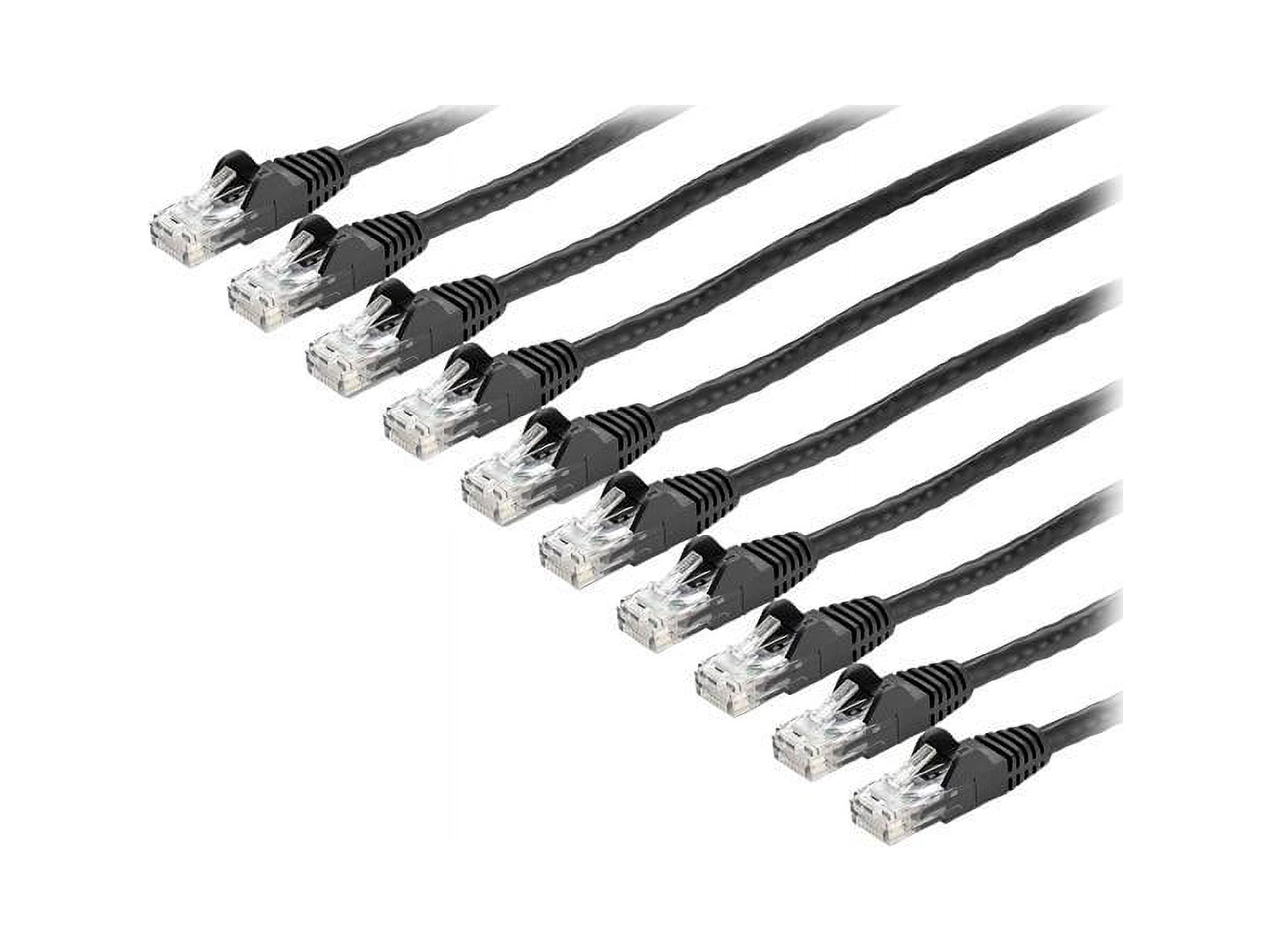 StarTech.com 6 ft. CAT6 Cable 10 Pack - Black CAT6 Patch Cord ...