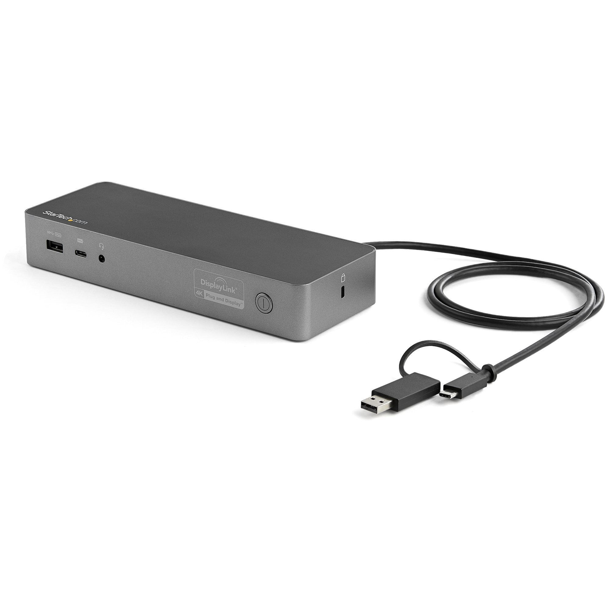 StarTech.com Black & Space Gray DK30C2DPEP Dual 4K Universal Laptop ...