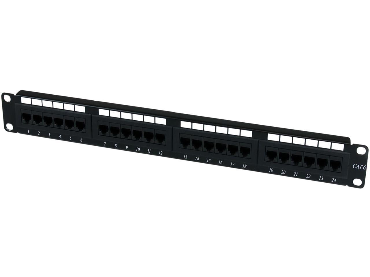 StarTech.com C6PANEL24 24 Port 1U Rackmount Cat 6 110 Patch Panel - Walmart.com
