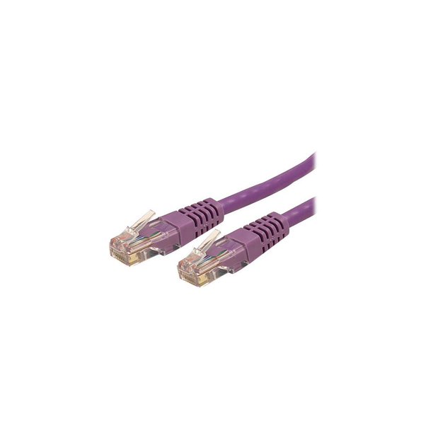 StarTech.com C6PATCH10PL 10 ft. Cat 6 Purple Molded UTP Gigabit Patch ...