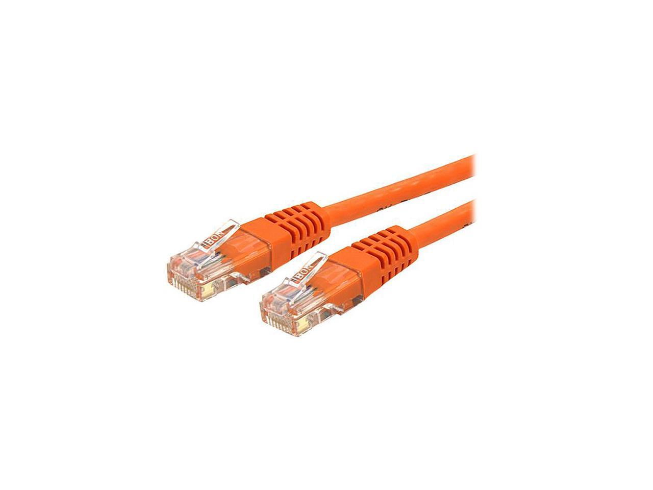 StarTech.com C6PATCH15OR 15 ft. Cat 6 Orange Molded UTP Gigabit Patch ...